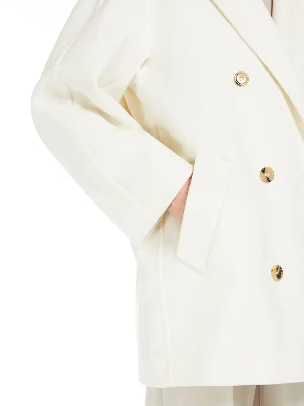 Max Mara Rebus Double-breasted Coat - White