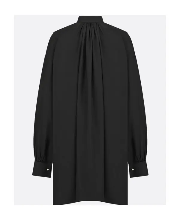 Dior Embroidered Bee Blouse With Tribales Buttons - Black