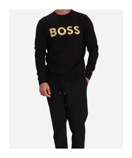 Hugo Boss Logo Embroidered Cotton-blend Sweatshirt