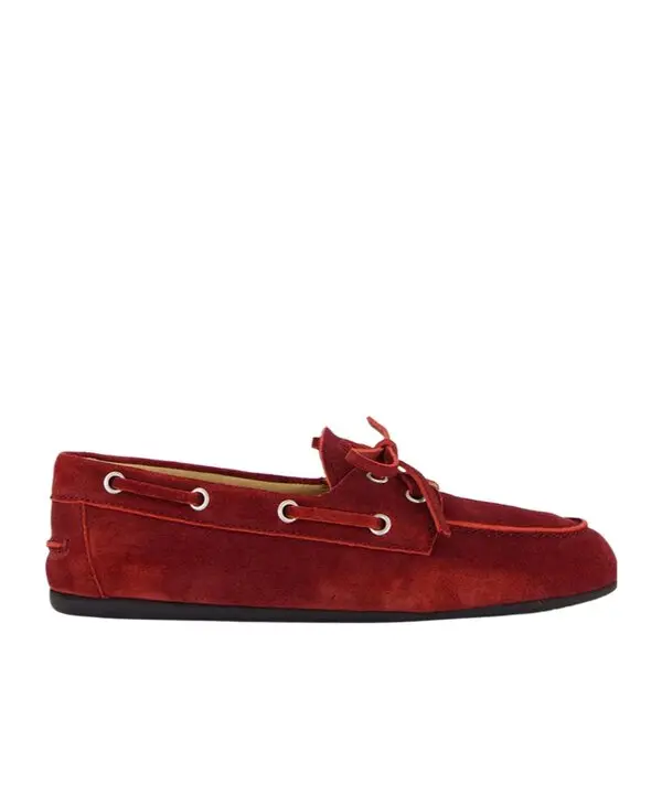 Miu Miu Round Toe Lace-up Moccasins