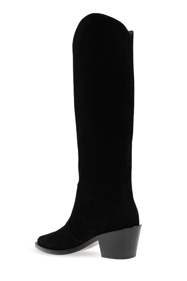 GIANVITO ROSSI Pointed Toe Boots With Thick Heels
