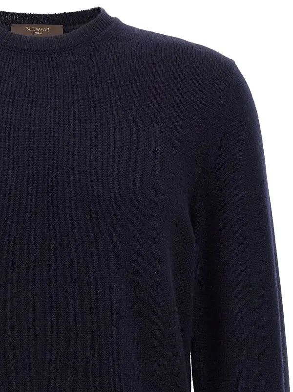 ZANONE Crewneck Knitted Jumper - Blue