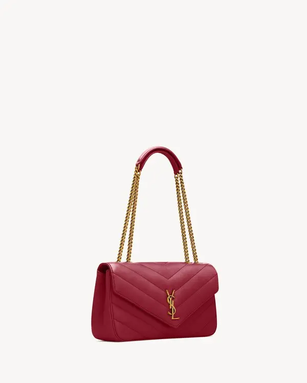 Saint Laurent Loulou Medium Shoulder Bag - Deep Red