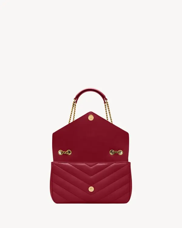 Saint Laurent Loulou Medium Shoulder Bag - Deep Red