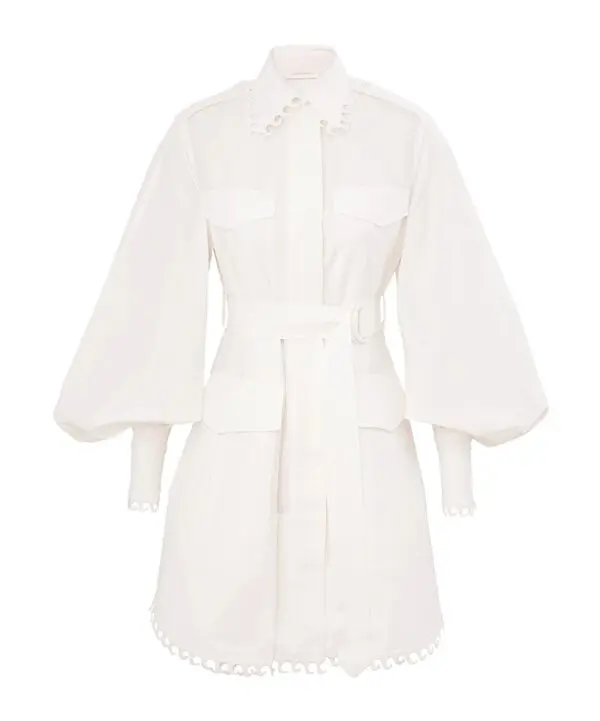 Zimmermann Illuminate Utility Mini Dress - Ivory
