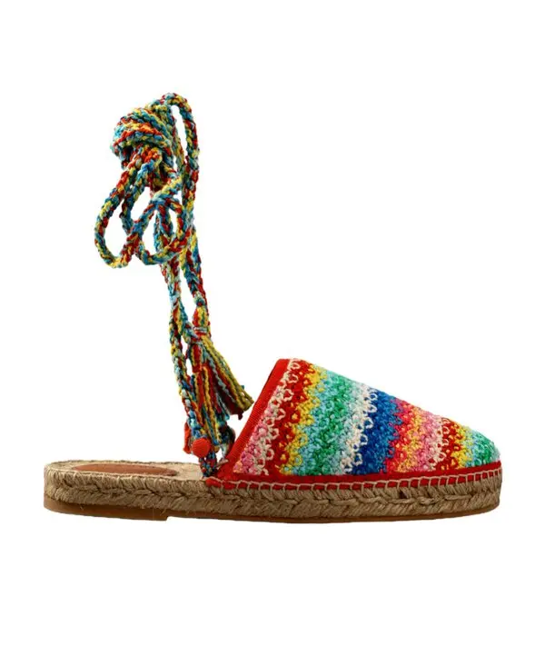 Alanui Over The Rainbow" Striped Espadrilles - Green