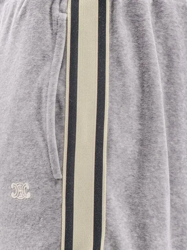 Celine Tracksuit Pants In Velvet Cotton