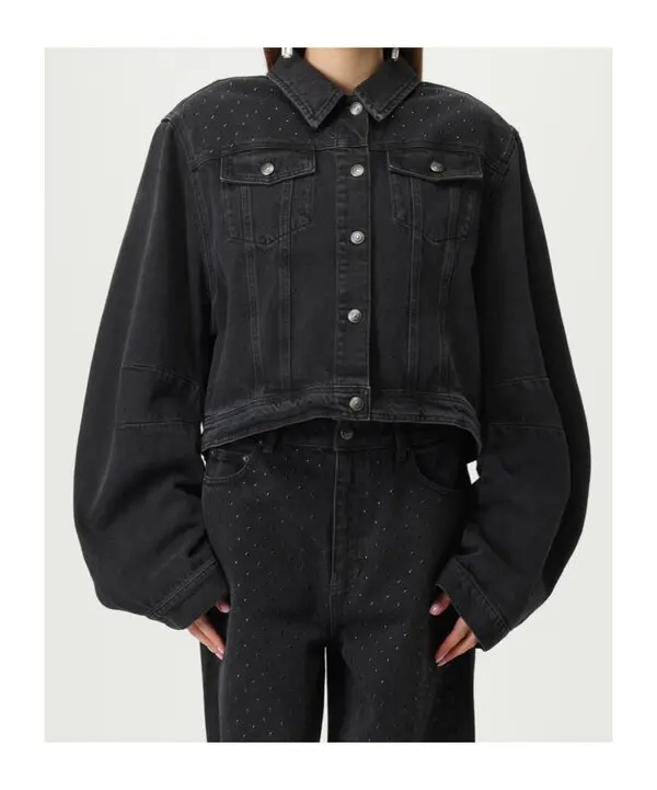 ROTATE BY BIRGER CHRISTENSEN Denim Embellished Jacket