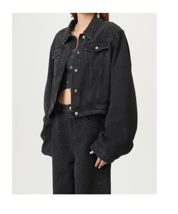 ROTATE BY BIRGER CHRISTENSEN Denim Embellished Jacket