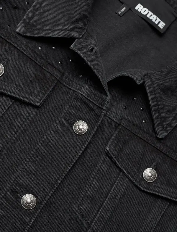 ROTATE BY BIRGER CHRISTENSEN Denim Embellished Jacket