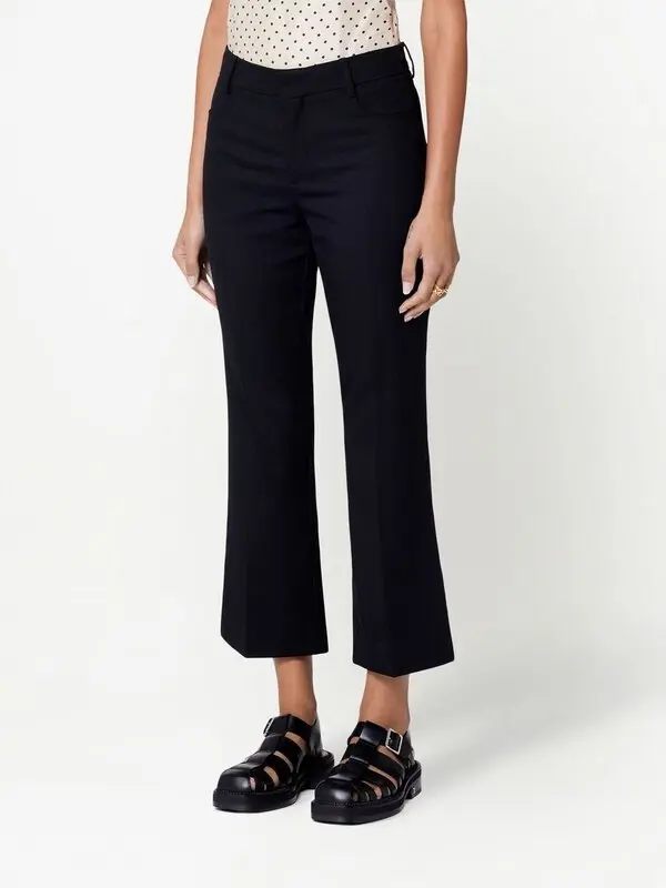 AMI Paris Mid-rise Flared Trousers With Horn Button Detail