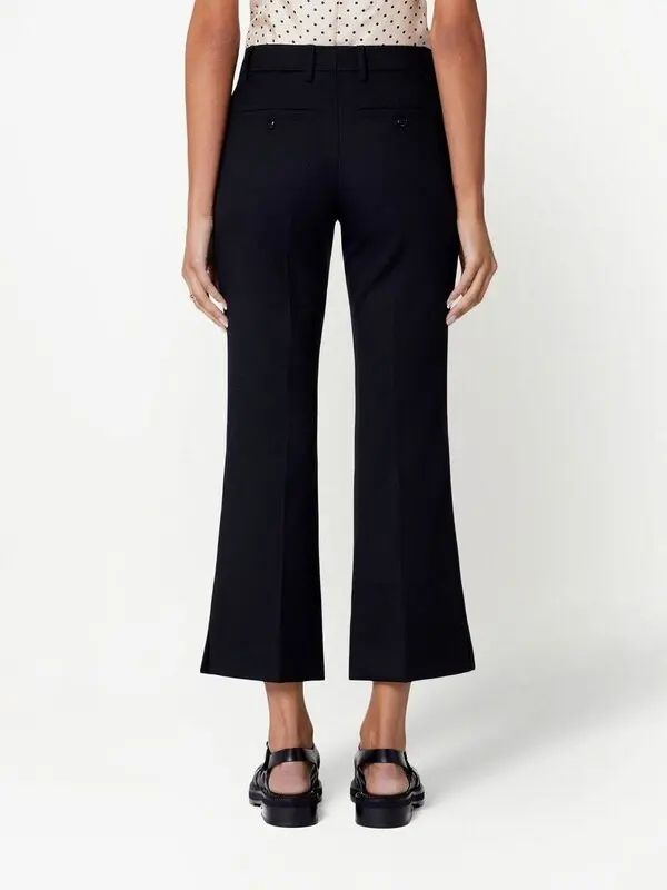 AMI Paris Mid-rise Flared Trousers With Horn Button Detail