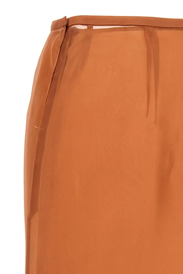 Prada Straight Hem A-line Midi Skirt - Pink