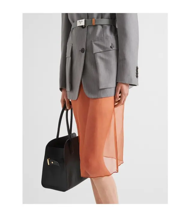 Prada Straight Hem A-line Midi Skirt - Pink