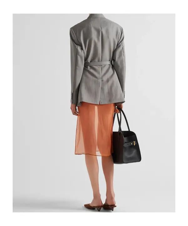 Prada Straight Hem A-line Midi Skirt - Pink