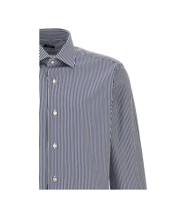 BARBA NAPOLI Classic Striped Dress Shirt - Gray