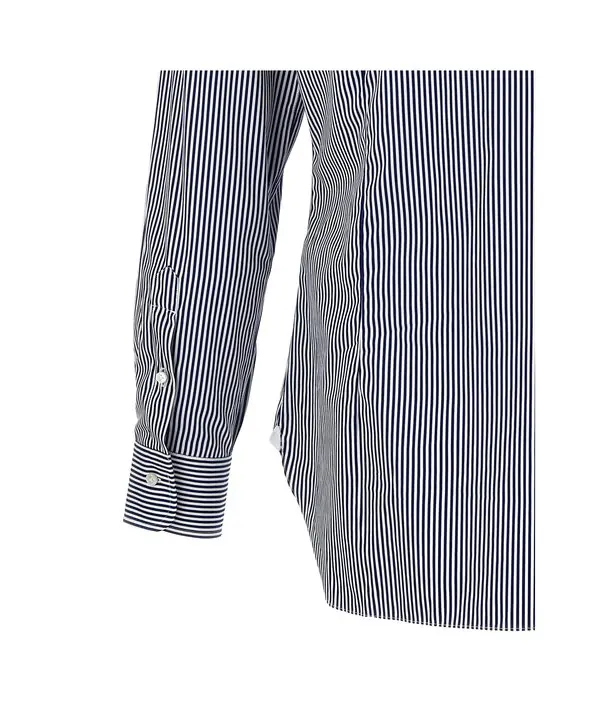 BARBA NAPOLI Classic Striped Dress Shirt - Gray
