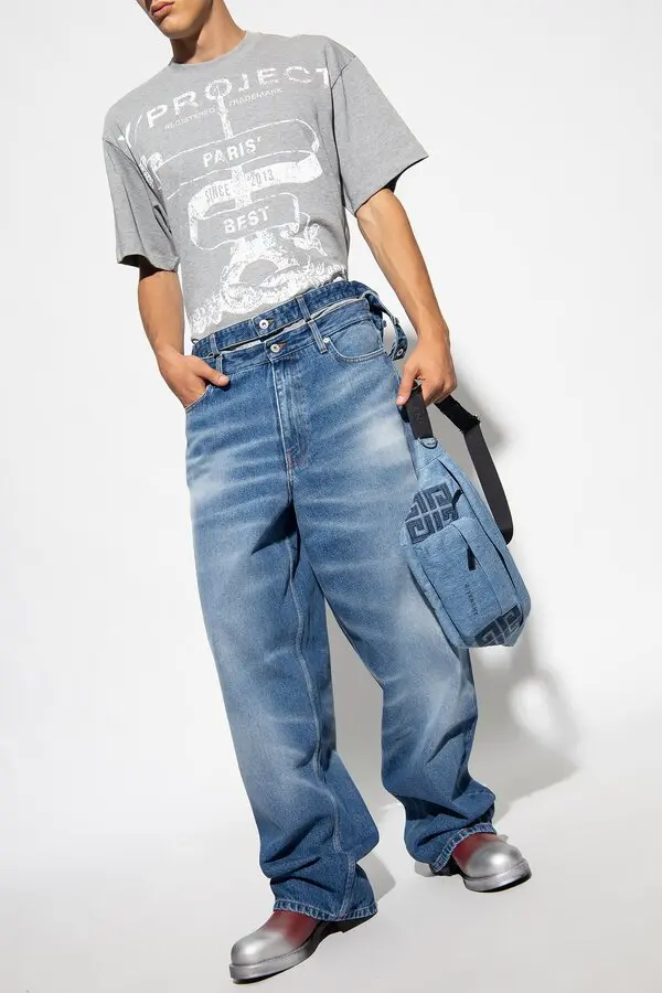 Y/project Logo Denim Trousers