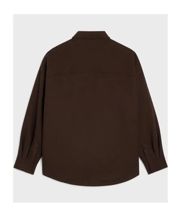 Celine Overshirt In Wool Flannel