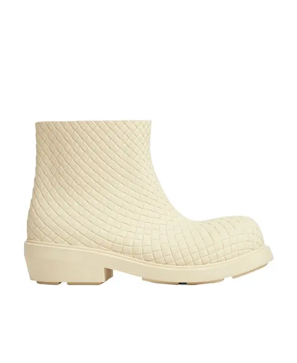 Bottega Veneta Intraccio" Ankle Boots - Sea Salt