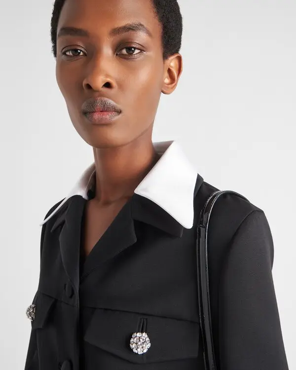 Prada Embellished Button-up Bomber Jacket