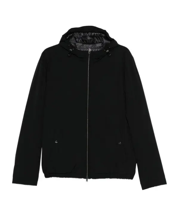 Herno Hooded Zip-fastening Down Jacket - Black