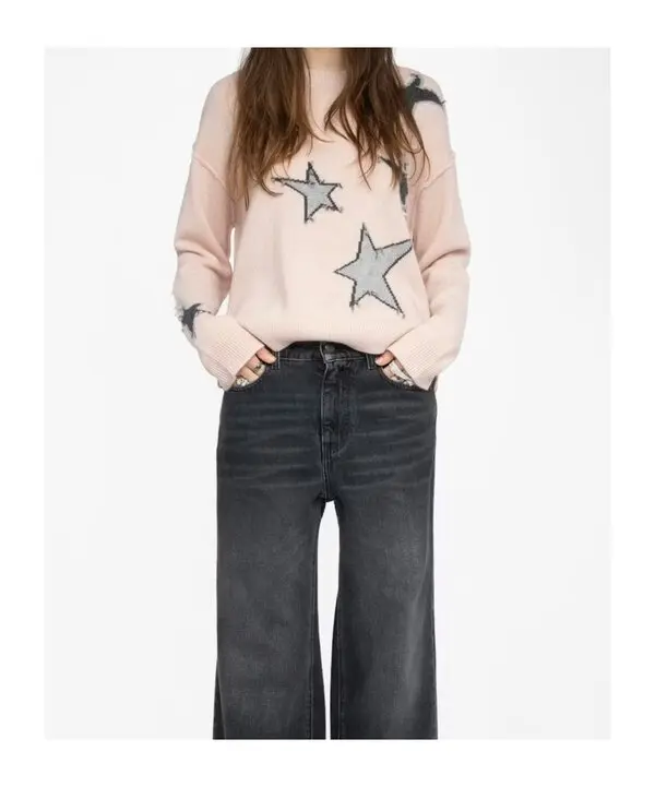Zadig&Voltaire Markuz Star Intarsia Sweater - Pearly