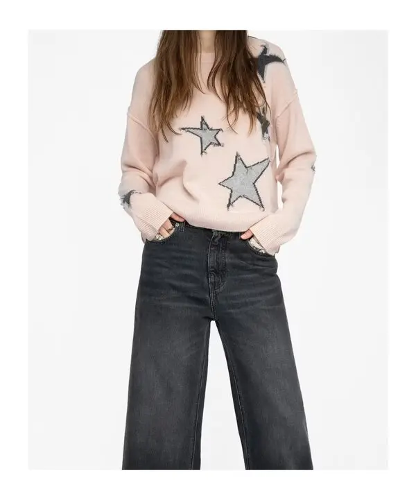 Zadig&Voltaire Markuz Star Intarsia Sweater - Pearly
