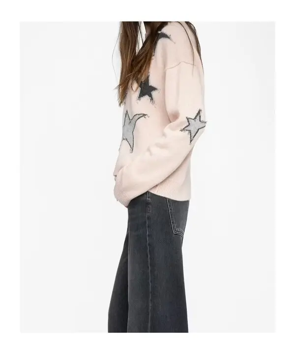 Zadig&Voltaire Markuz Star Intarsia Sweater - Pearly