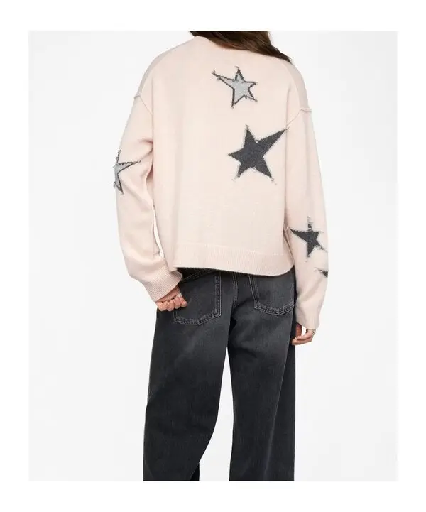 Zadig&Voltaire Markuz Star Intarsia Sweater - Pearly