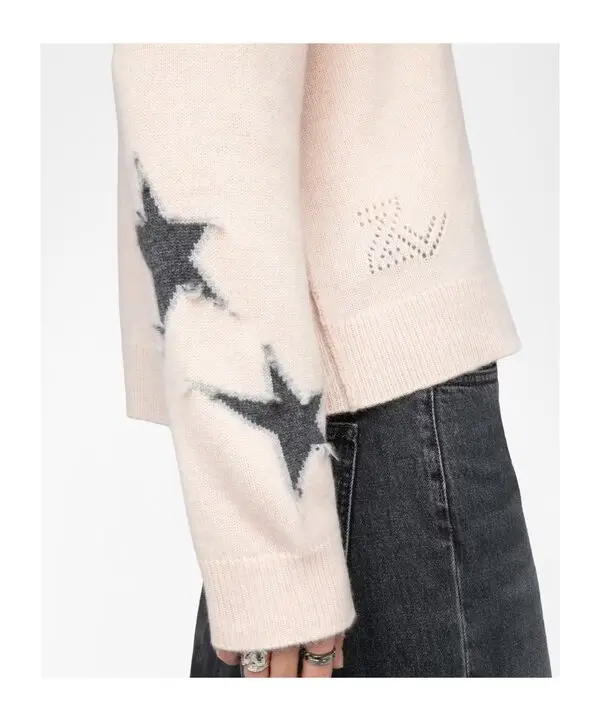 Zadig&Voltaire Markuz Star Intarsia Sweater - Pearly