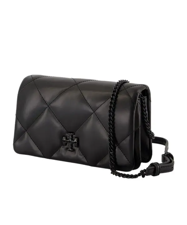 Tory Burch Kira Diamond Chain Wallet - Black