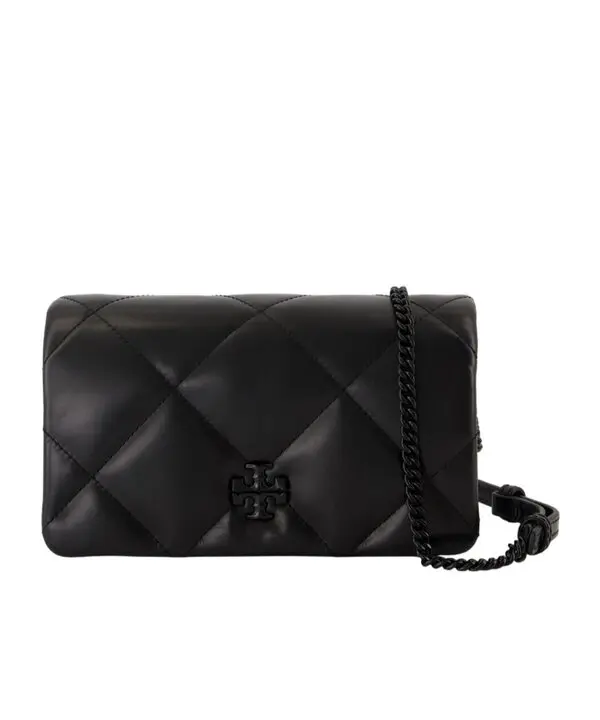Tory Burch Kira Diamond Chain Wallet - Black
