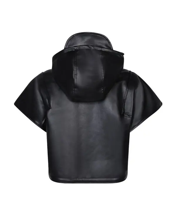 Issey Miyake Cropped Hooded Jacket - No