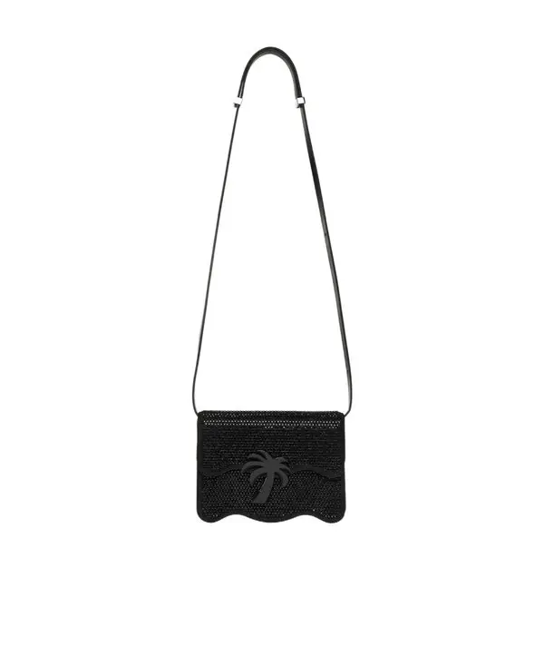 Palm Angels Beach Embellished Shoulder Bag - Black
