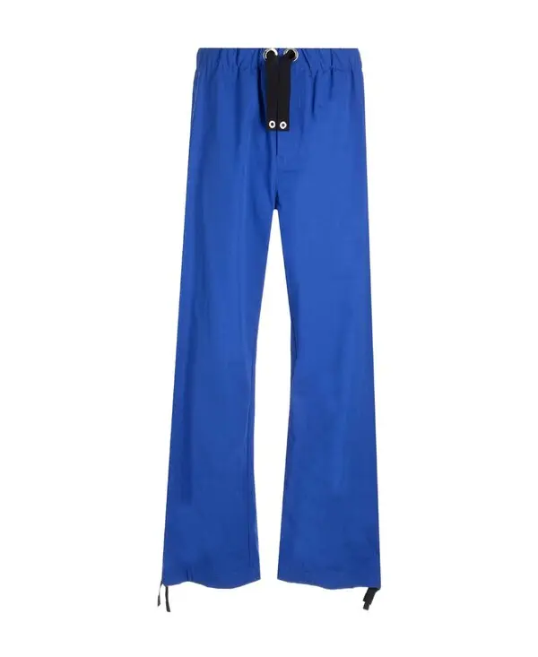 Versace Logo Embroidered Straight-leg Drawstring Trousers