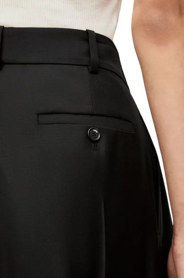 Loewe Pleated Wool Twill Trousers