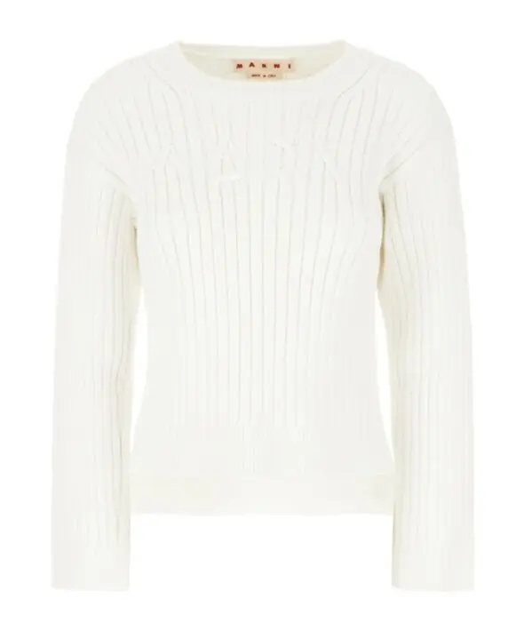 Marni Cotton-blend Jumper - White
