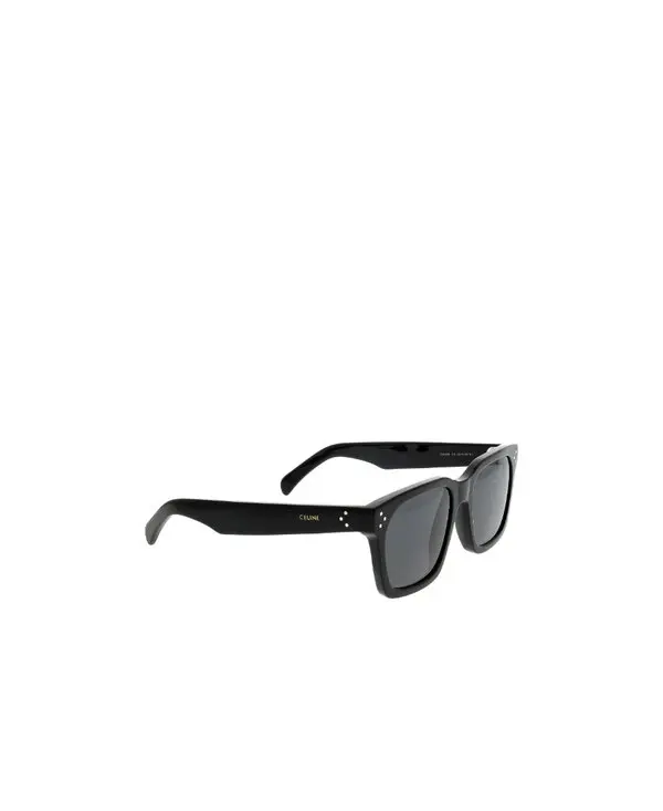 Celine Logo Temple Square Frame Sunglasses