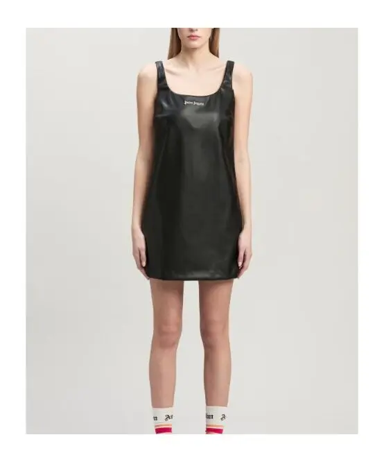 Palm Angels Logo Embroidered Sleeveless Mini Dress