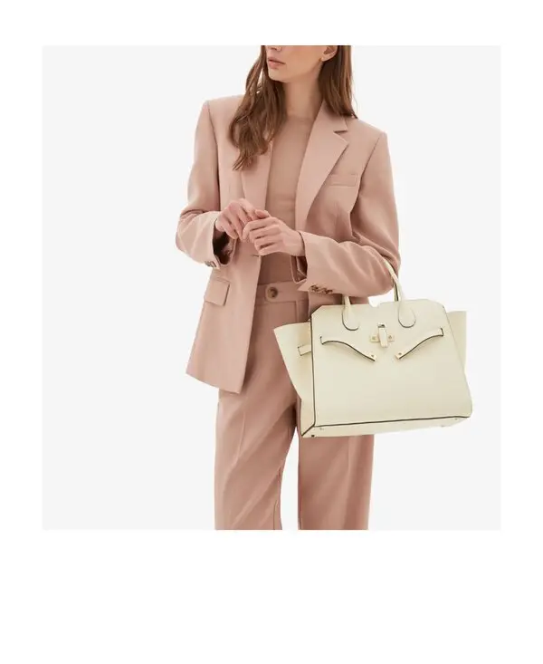 VALEXTRA Medium Milano Leather Tote Bag