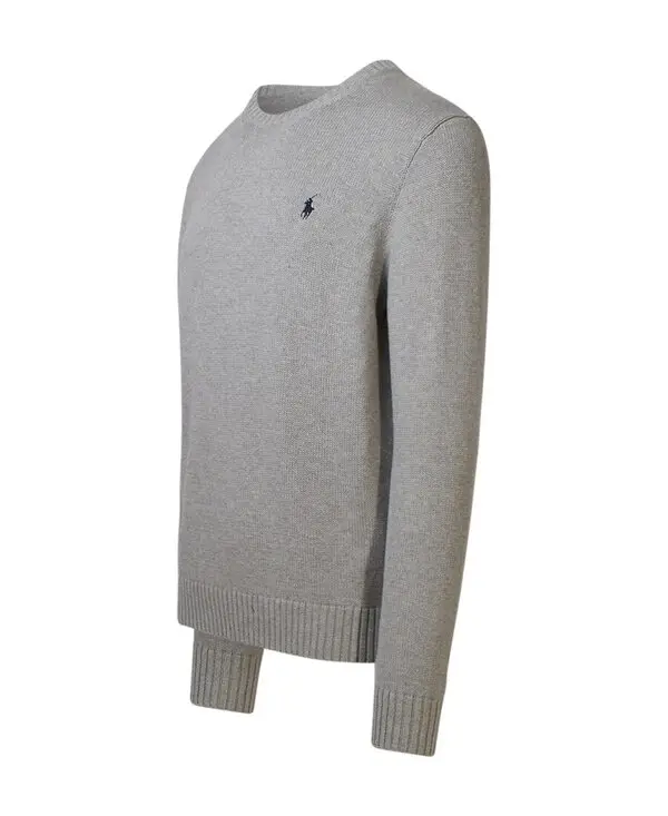Polo Ralph Lauren Crewneck Jumper With Embroidered Pony - Gray