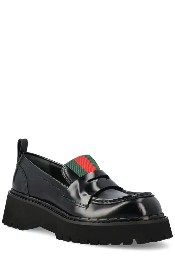 Gucci Web Detailed Loafers