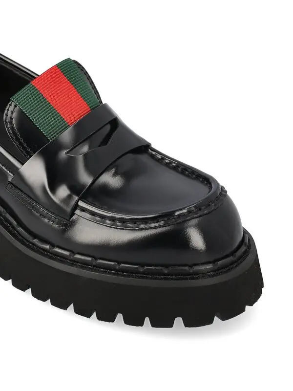 Gucci Web Detailed Loafers