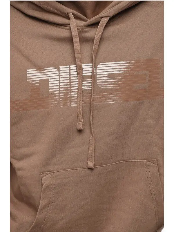 DIESEL® Long-sleeved Hooded Sweatshirt With Kangaroo Pocket