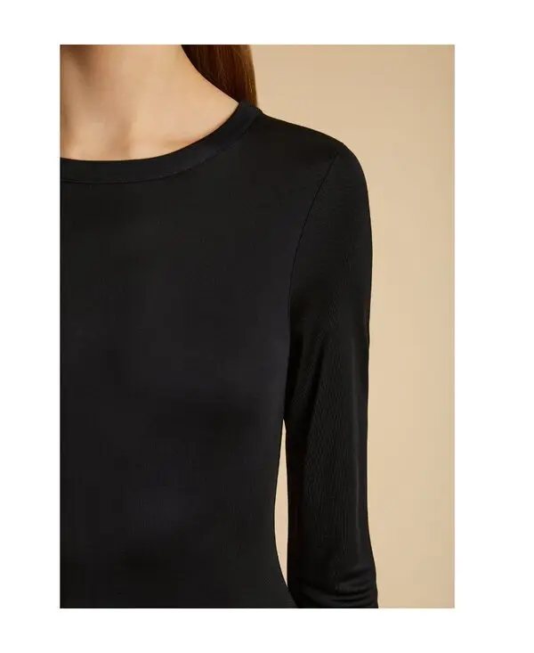 Khaite Long-sleeved Round-neck Ribbed Maxi Dress
