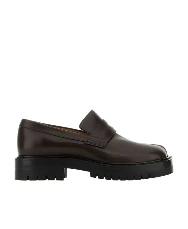 MAISON MARGIELA Split Toe Loafers With Thick Sole - Brown