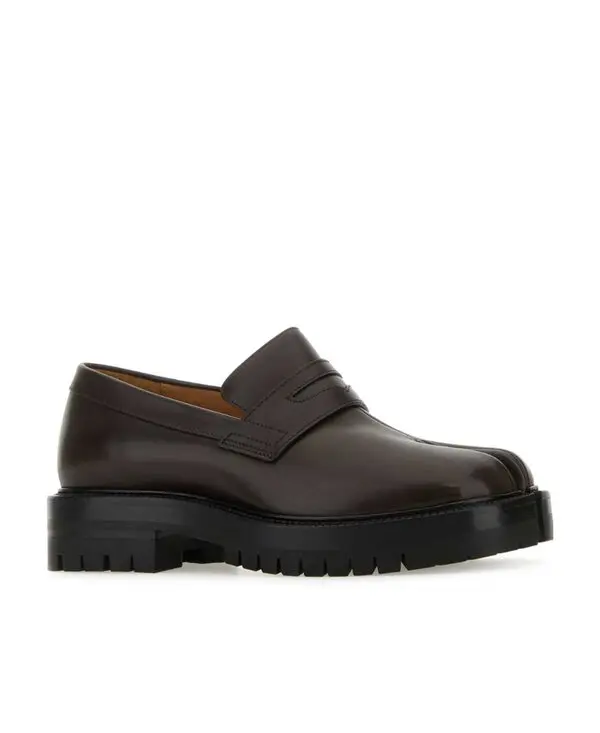 MAISON MARGIELA Split Toe Loafers With Thick Sole - Brown