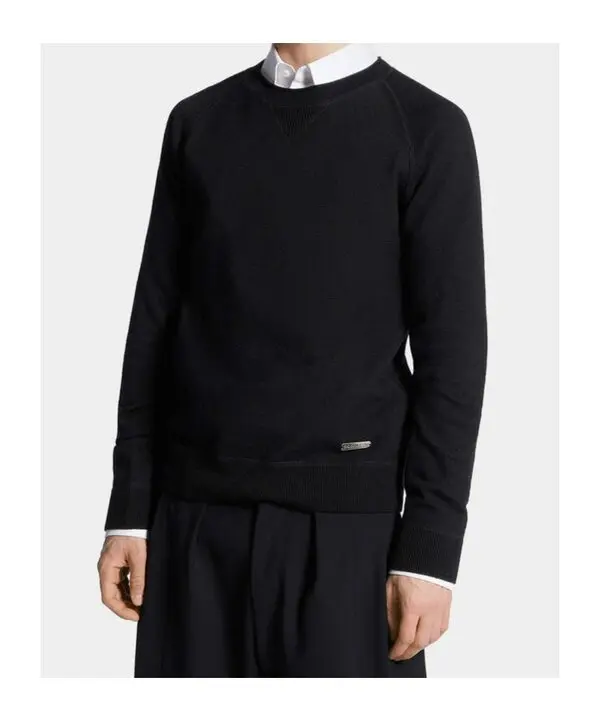 Dsquared2 Logo Plaque Knitted Jumper - Black