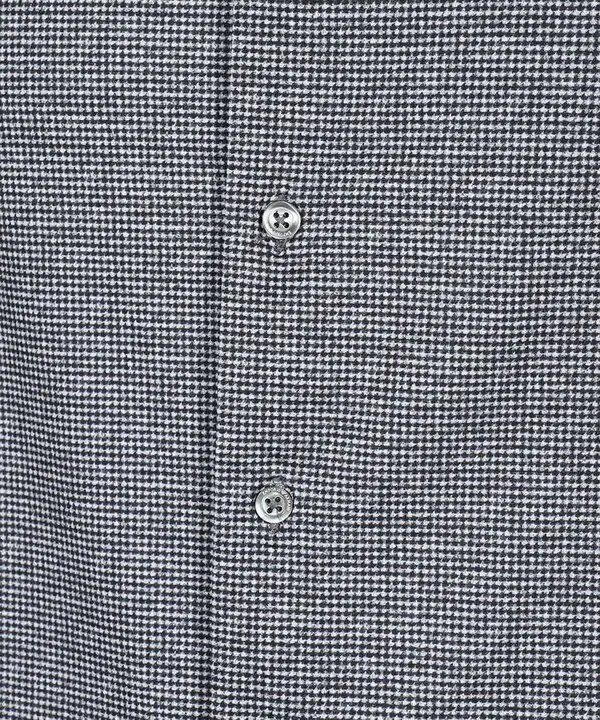 Emporio Armani Micro-pattern Long-sleeve Shirt - Gray